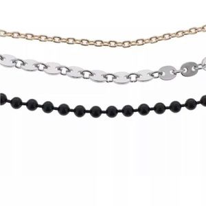 Steve Madden | Jewelry | New Steve Madden 3pc Chain Necklace Choker Set ...